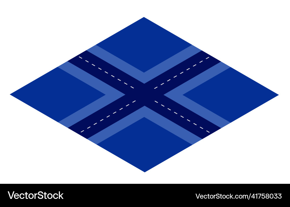 Perspective view from above to the city map Vector Image