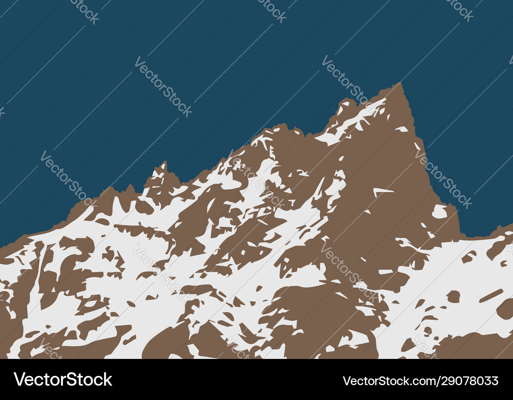 Realistic a hill and snow landscape Royalty Free Vector