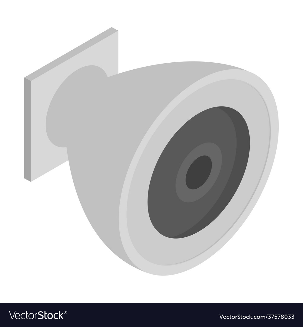 Security camera iconisometric icon Royalty Free Vector Image