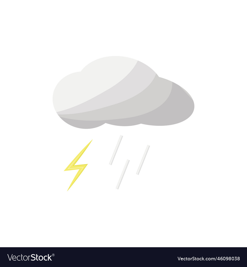 Cloud with lightning Royalty Free Vector Image