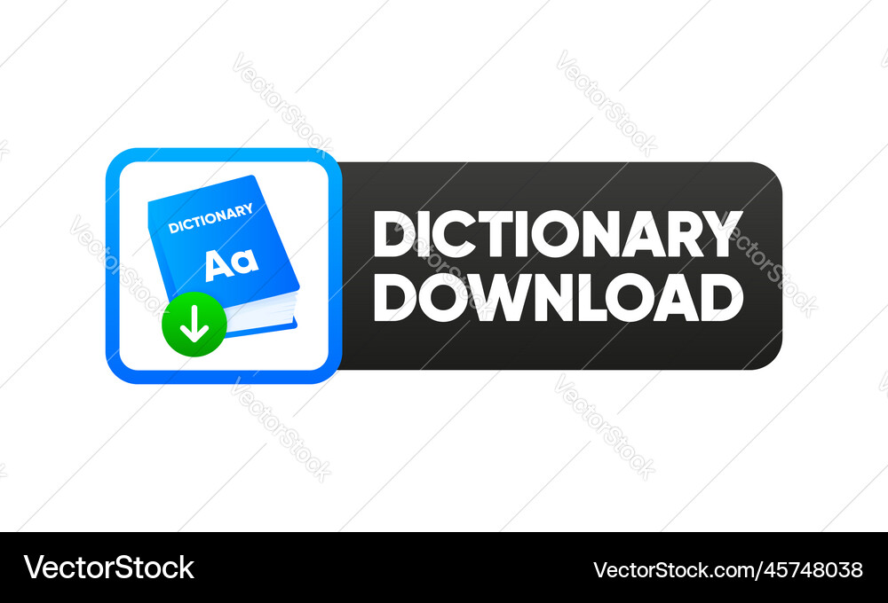Download 3d realistic closed dictionary book book Vector Image