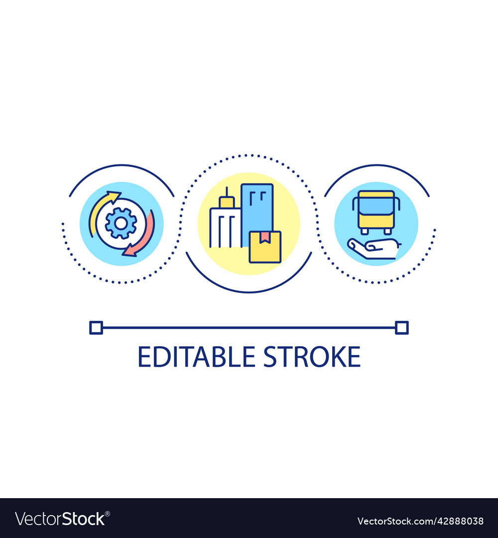 Logistic integration loop concept icon Royalty Free Vector