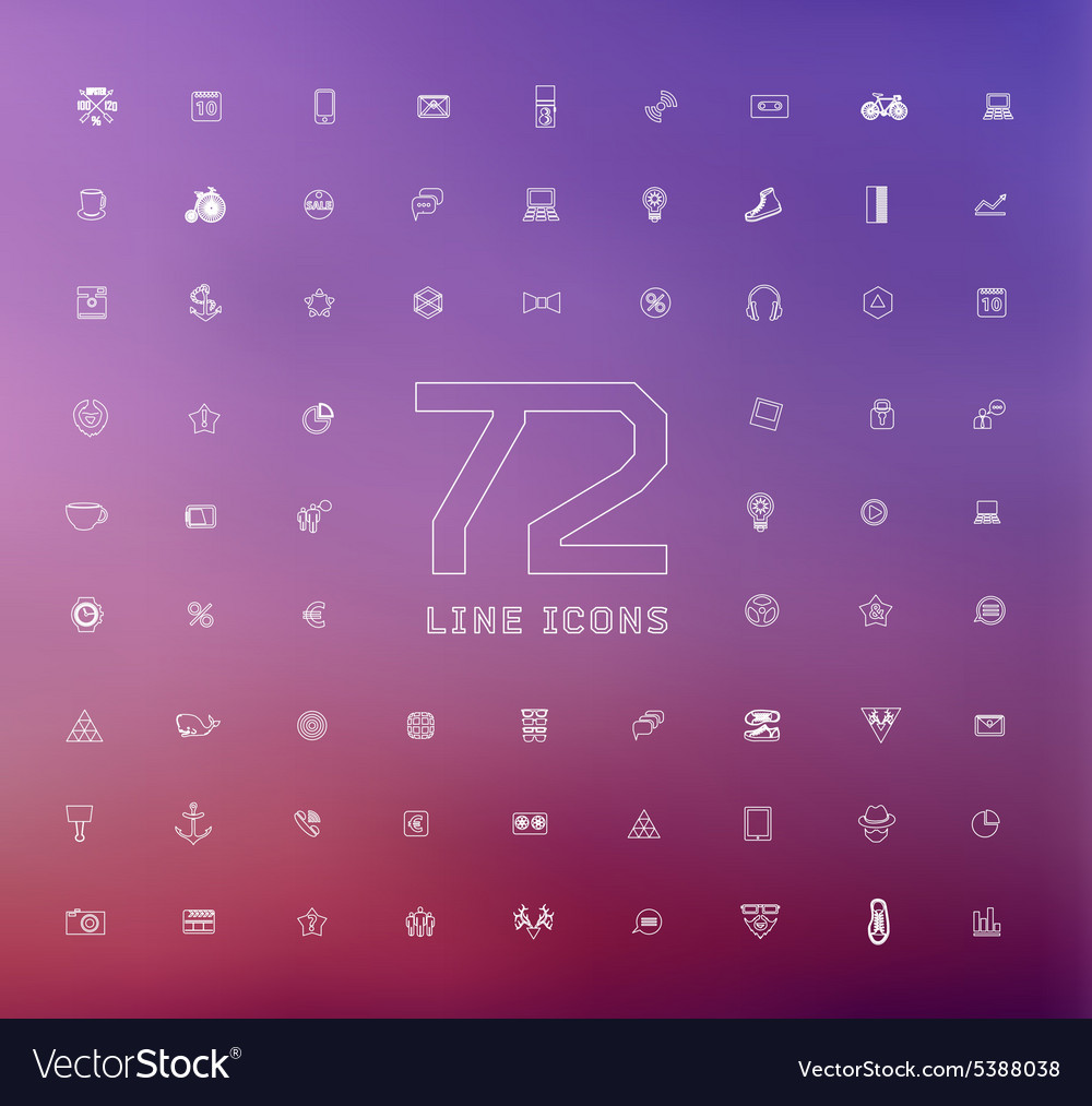 Modern thin line icons for web and mobile Vector Image