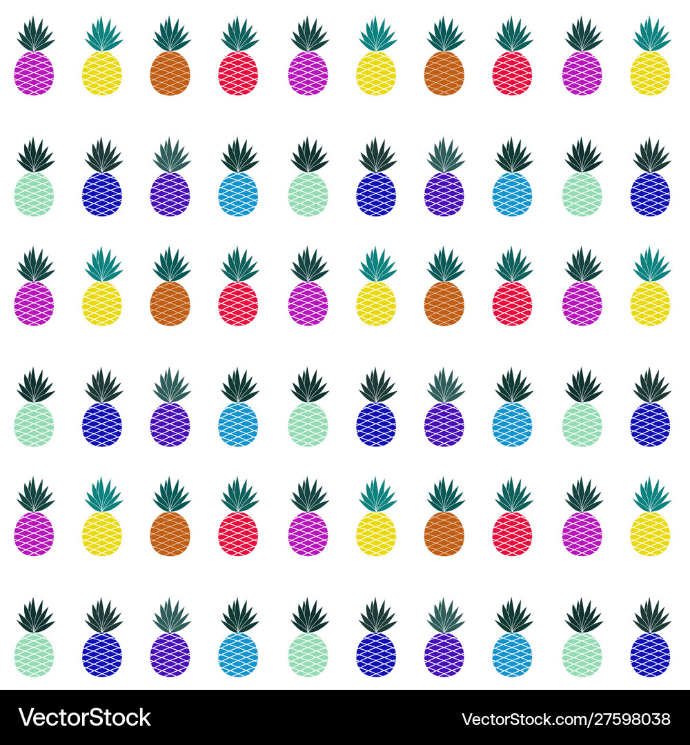 Pineapples pattern Royalty Free Vector Image - VectorStock