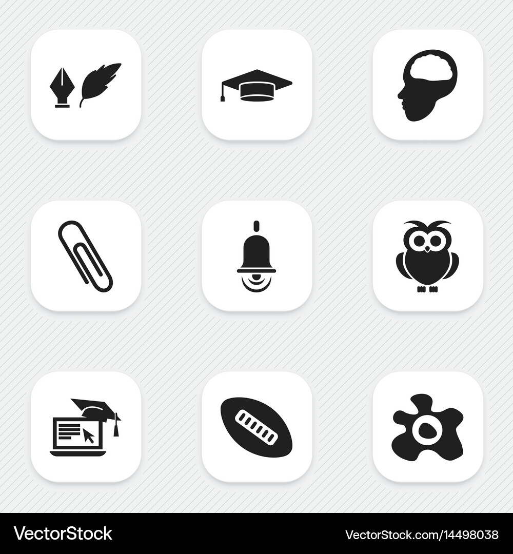 Set of 9 editable science icons includes symbols Vector Image