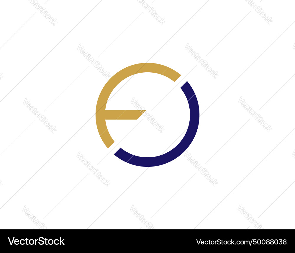 Simple minimalist initial letter fc logo design Vector Image