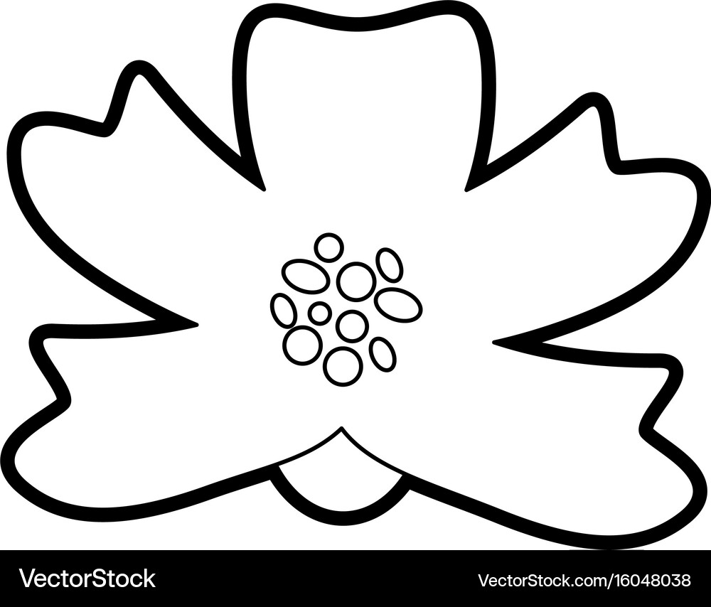 Single paint flower icon image Royalty Free Vector Image