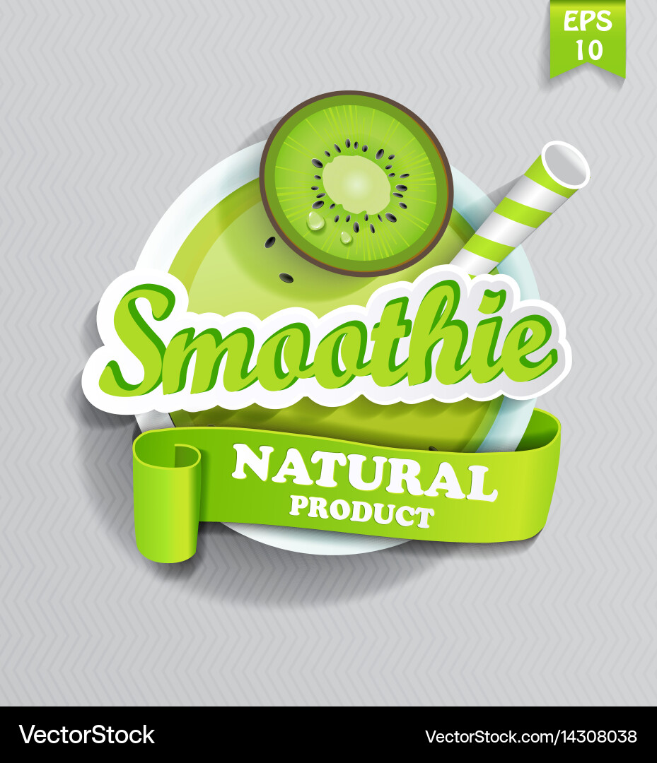 Symbol of natural smoothie Royalty Free Vector Image