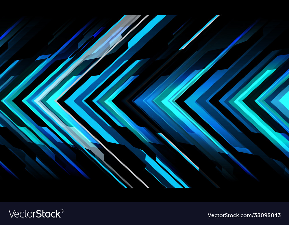 Abstract blue grey black metallic arrow cyber Vector Image Abstract blue grey black metallic arrow cyber Vector Image