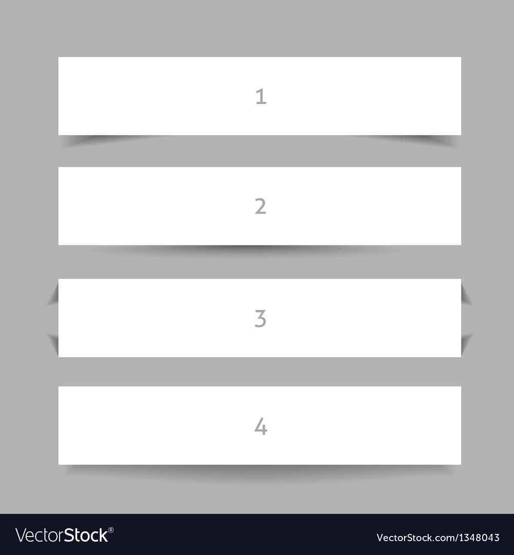 Banner shadow Royalty Free Vector Image - VectorStock