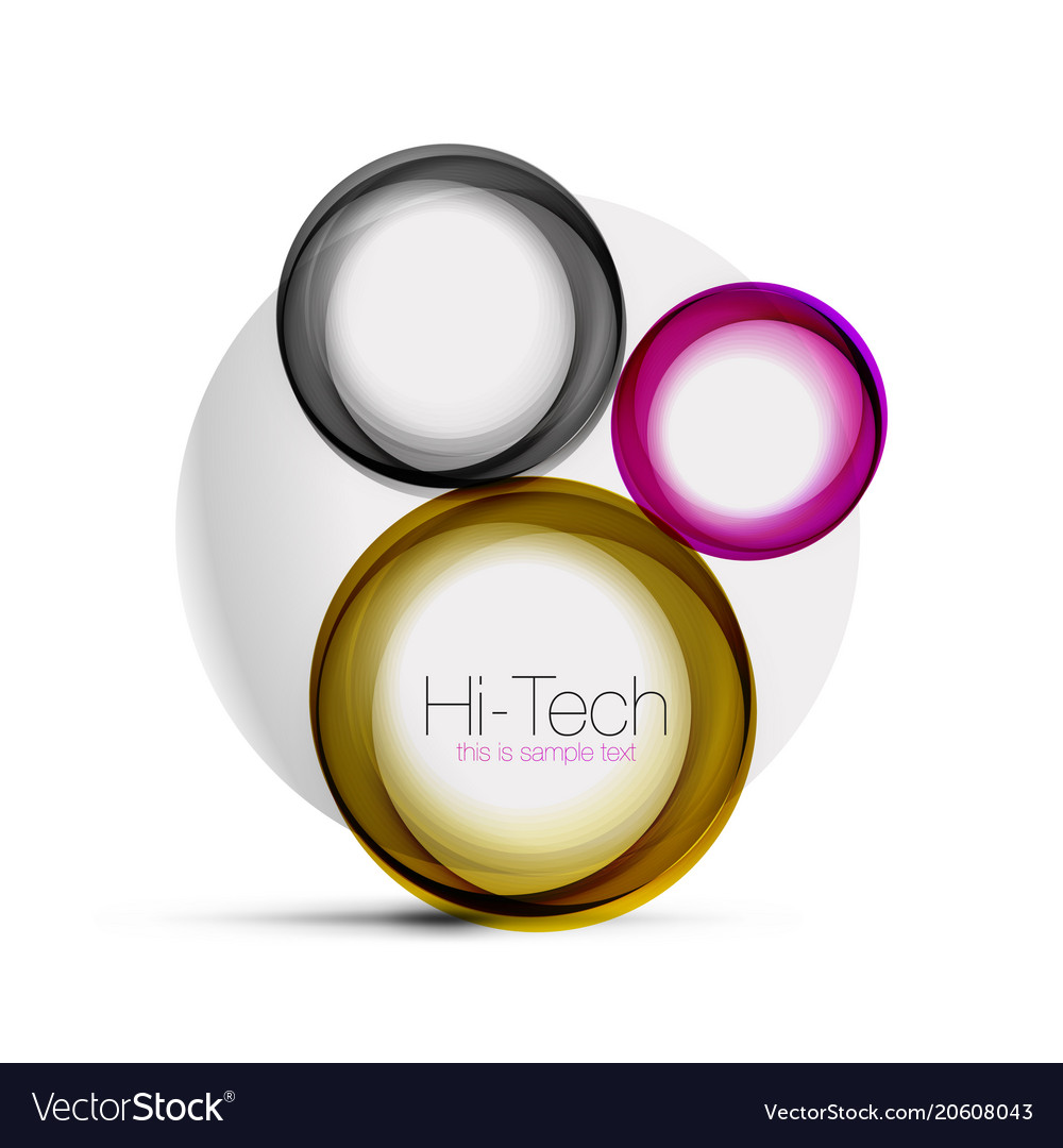 Circle web layout - digital techno spheres Vector Image
