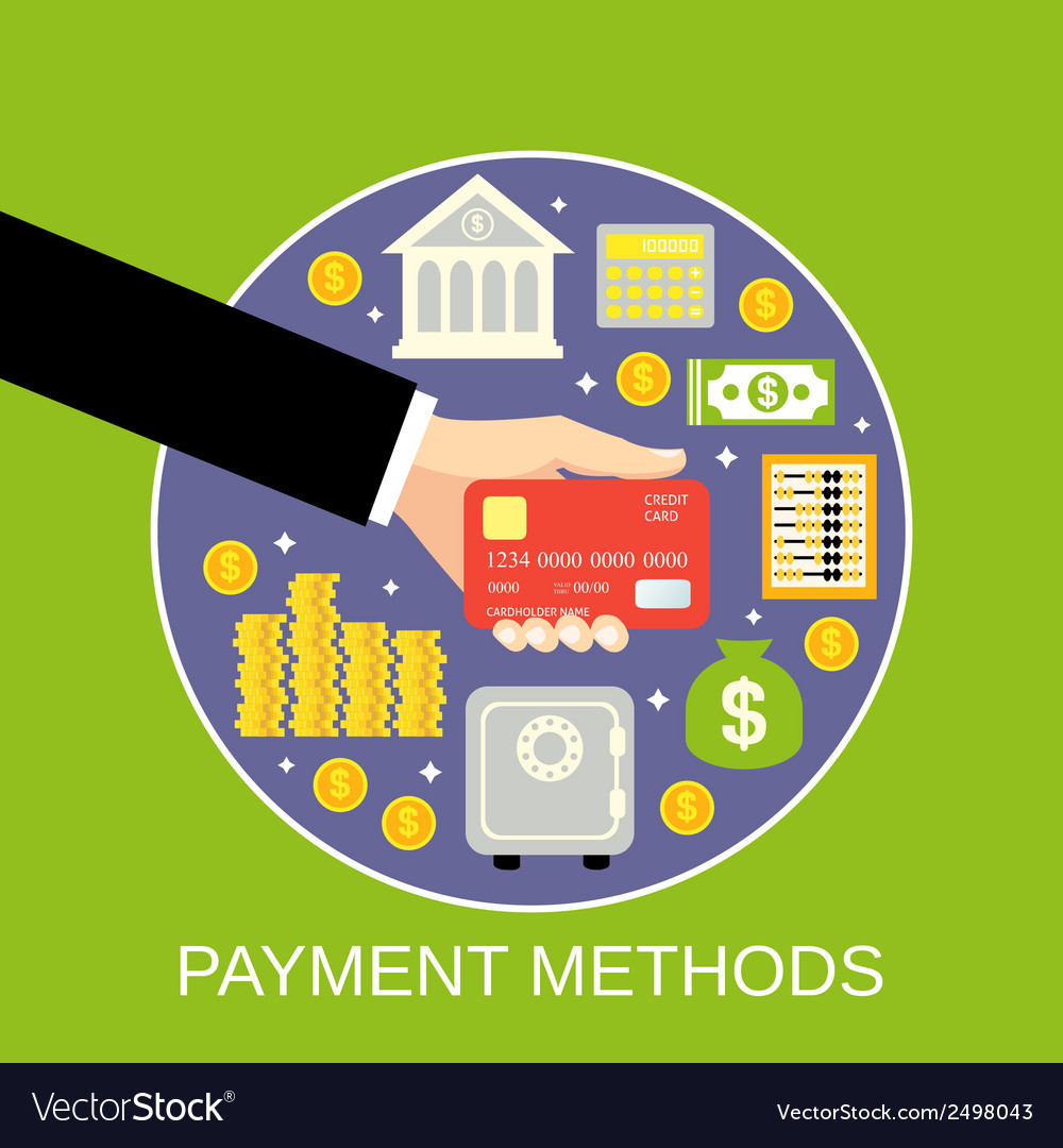 Payment methods concept Royalty Free Vector Image