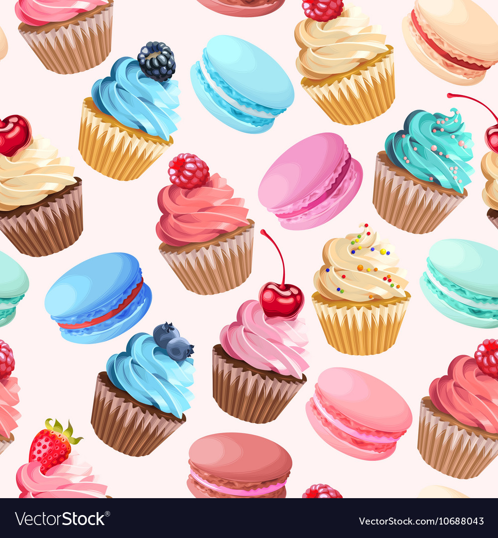 Sweets seamless pattern Royalty Free Vector Image