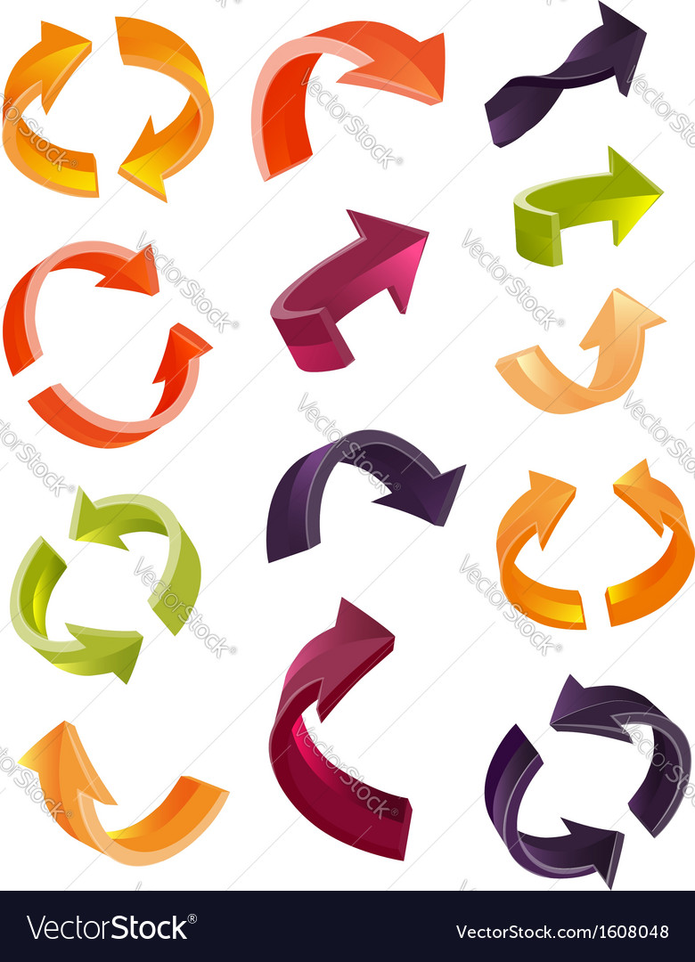 Arrow set Royalty Free Vector Image - VectorStock