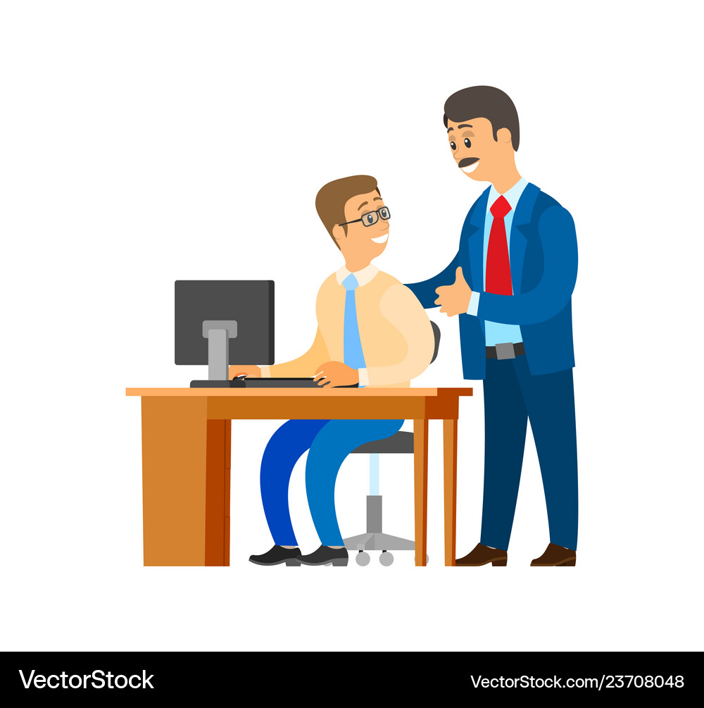 Boss professional leader company and worker Vector Image