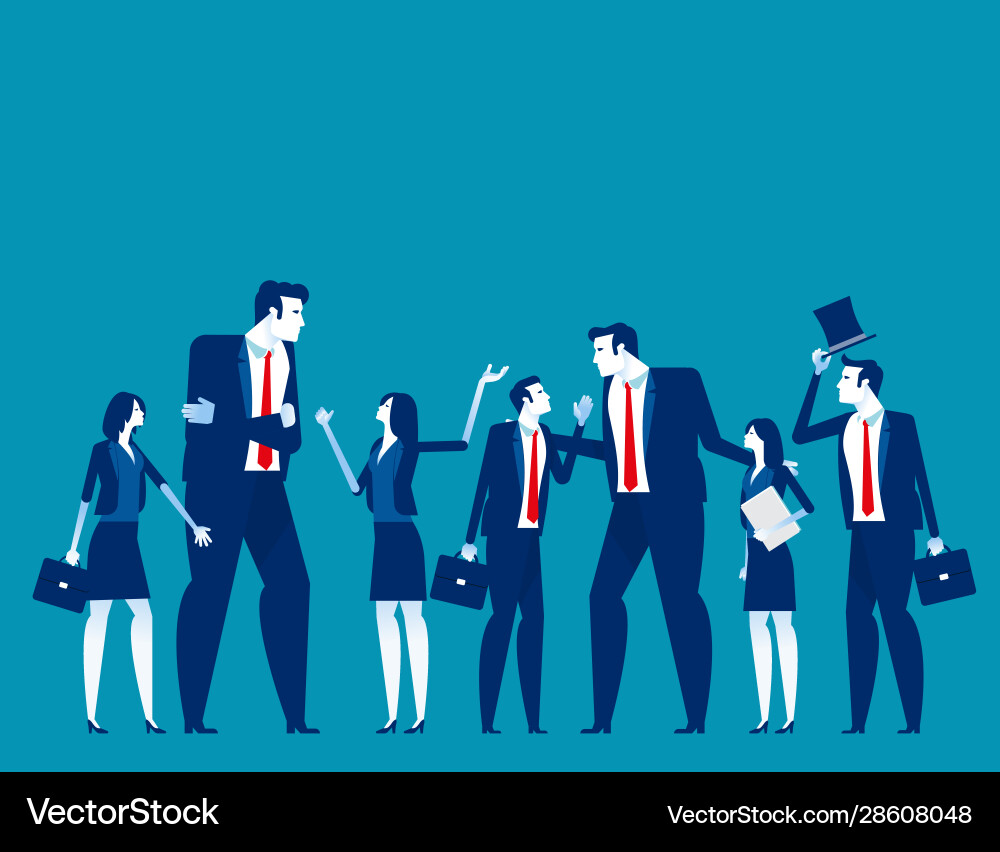 Business team talk and consult concept Royalty Free Vector