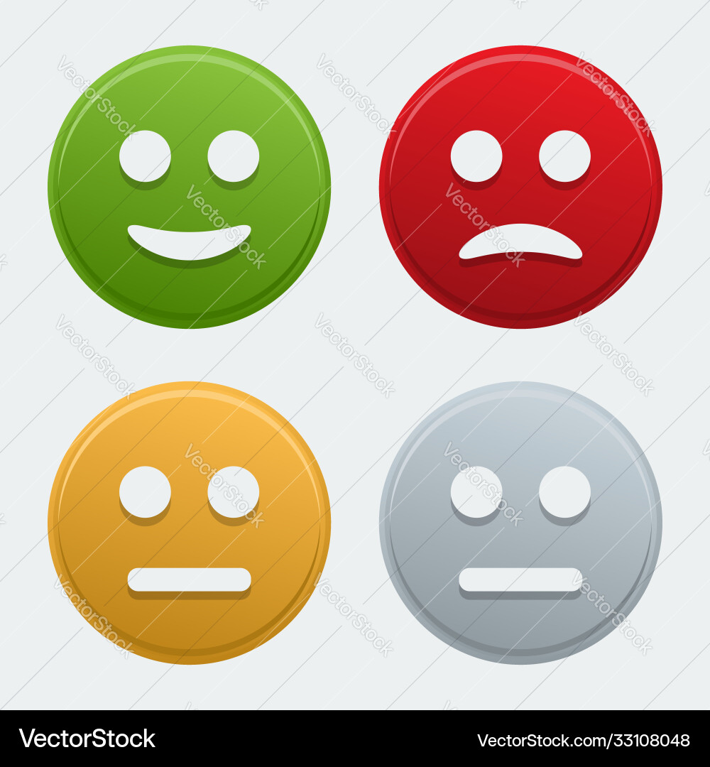 Colorful smile icons Royalty Free Vector Image