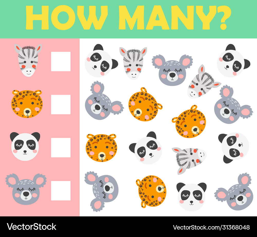 Counting game for preschool children educational Vector Image