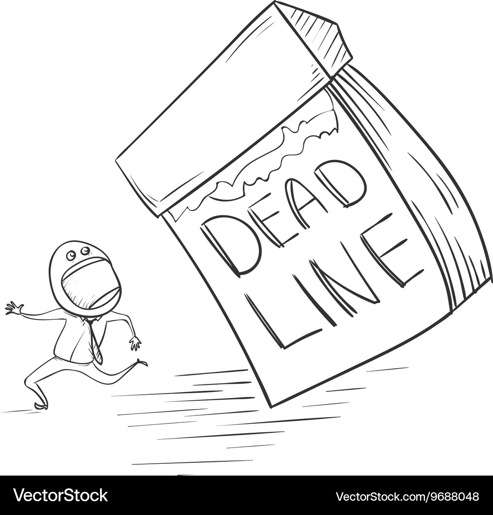 Fear of deadline business concept Royalty Free Vector Image