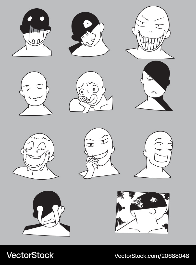 Men are happy and embarrassed with love Royalty Free Vector