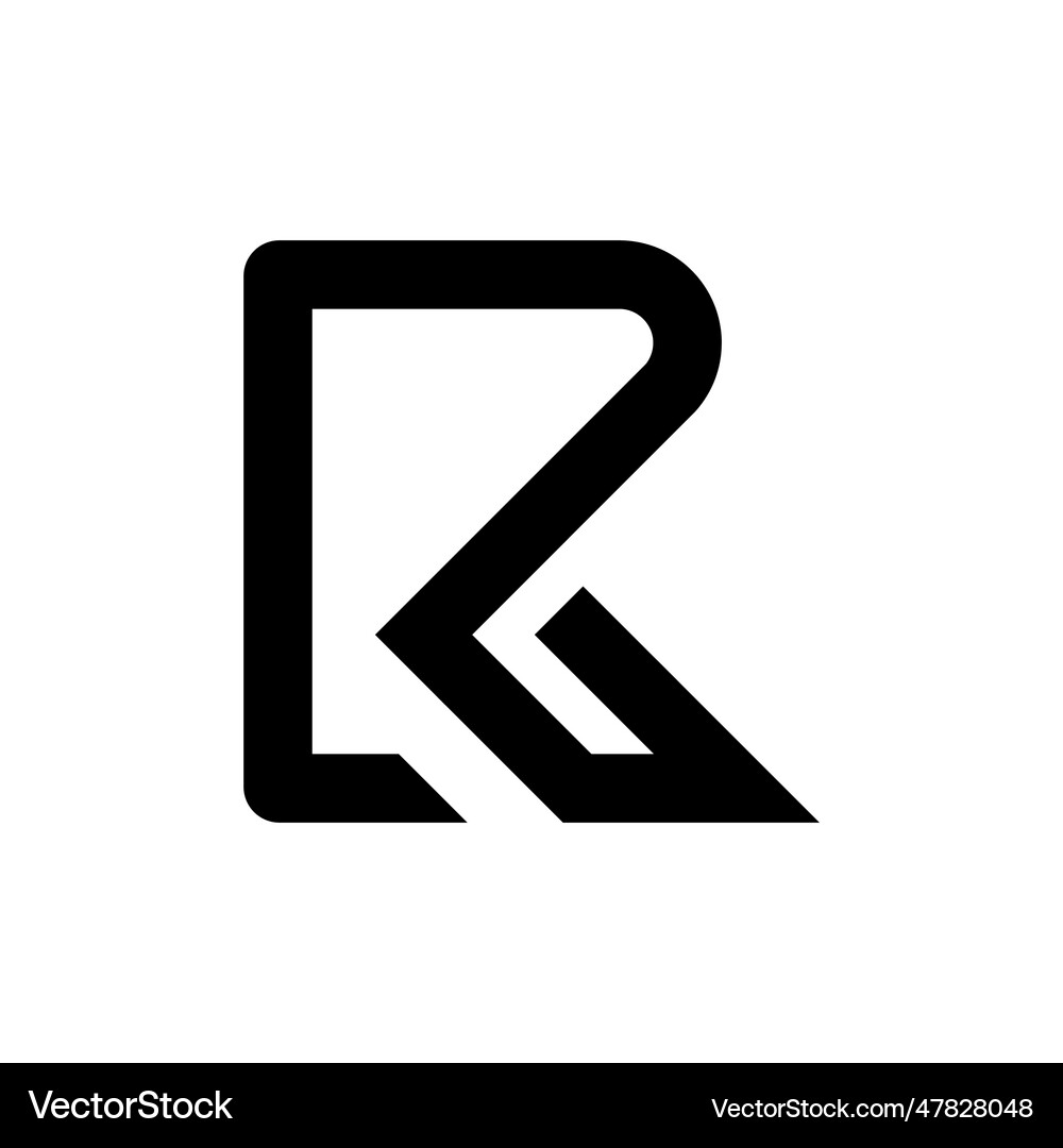 Modern r letter logo design for company Royalty Free Vector