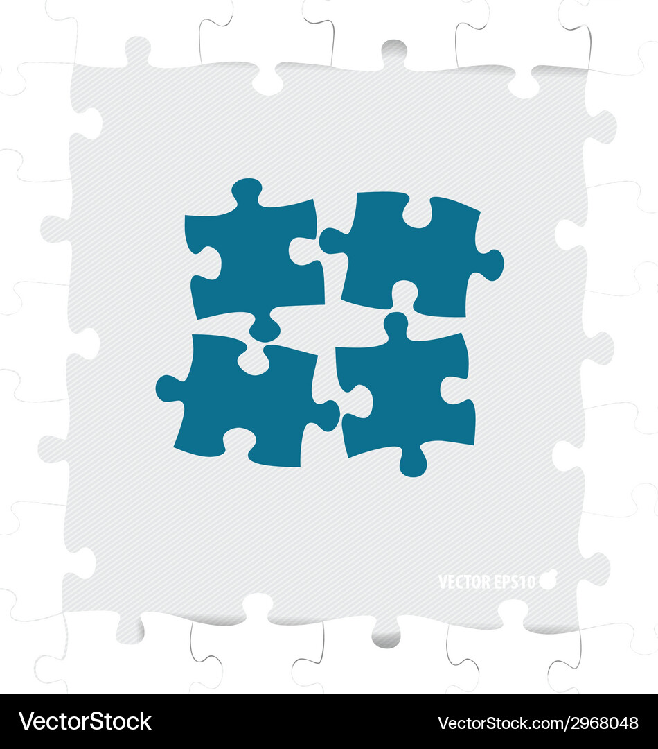 Paper cut of puzzle Royalty Free Vector Image - VectorStock