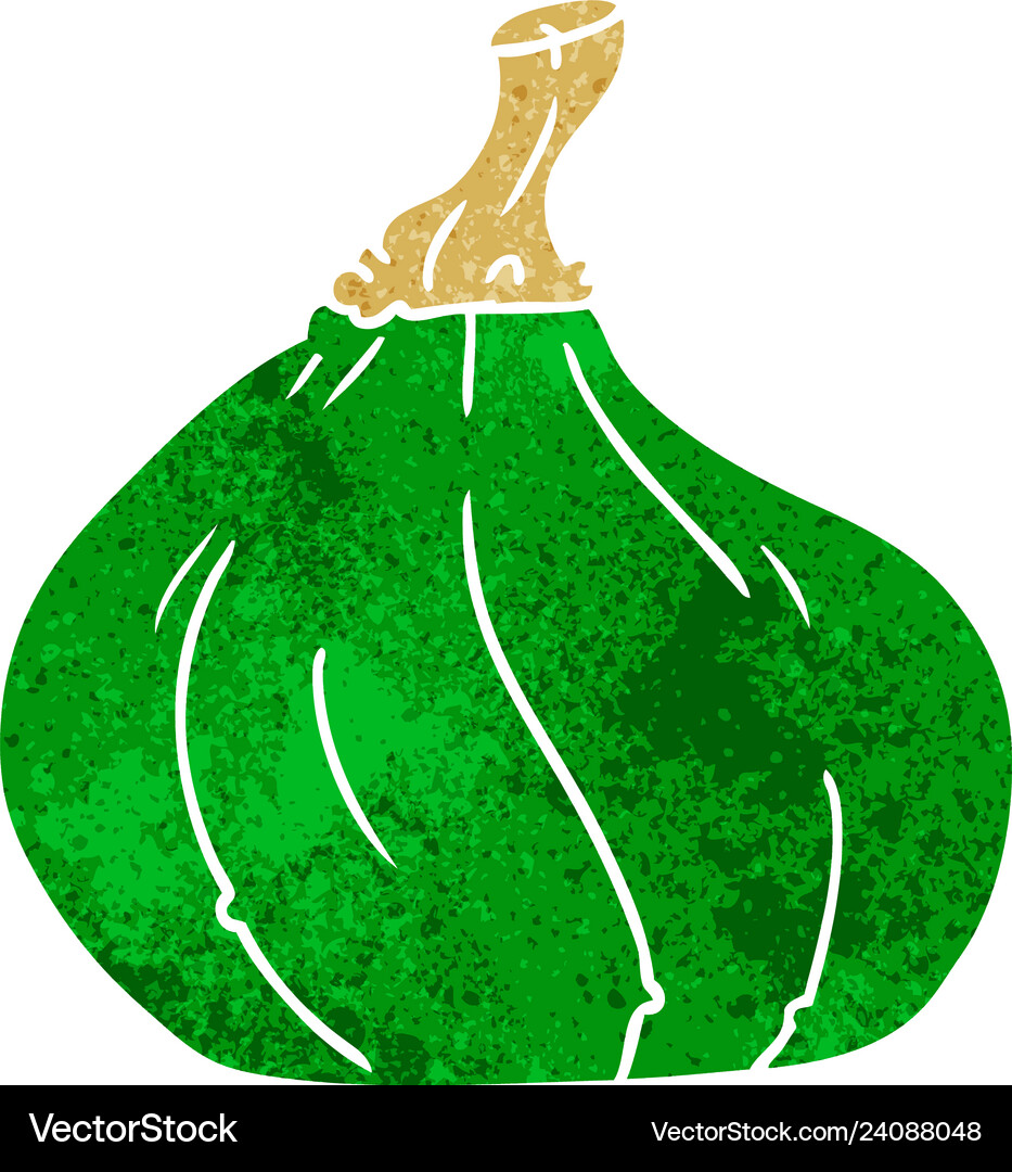 Retro cartoon doodle of a squash Royalty Free Vector Image