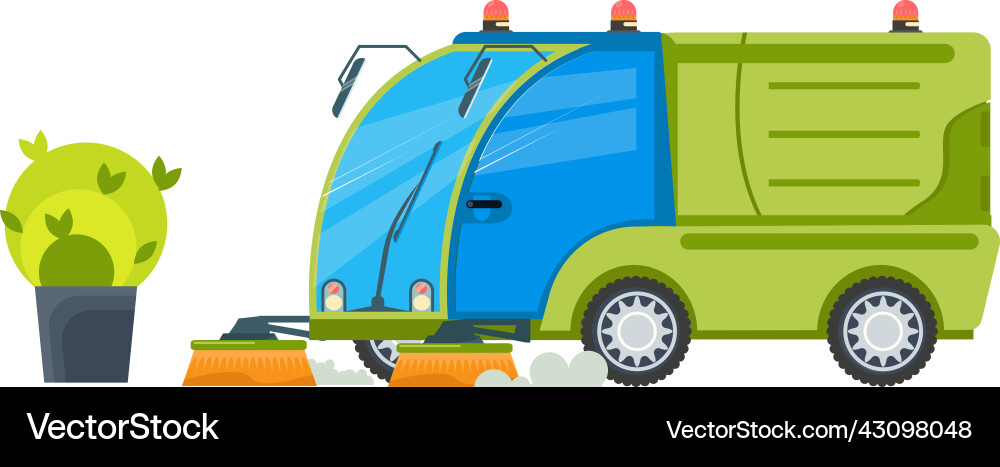 Street cleaning vehicle icon Royalty Free Vector Image