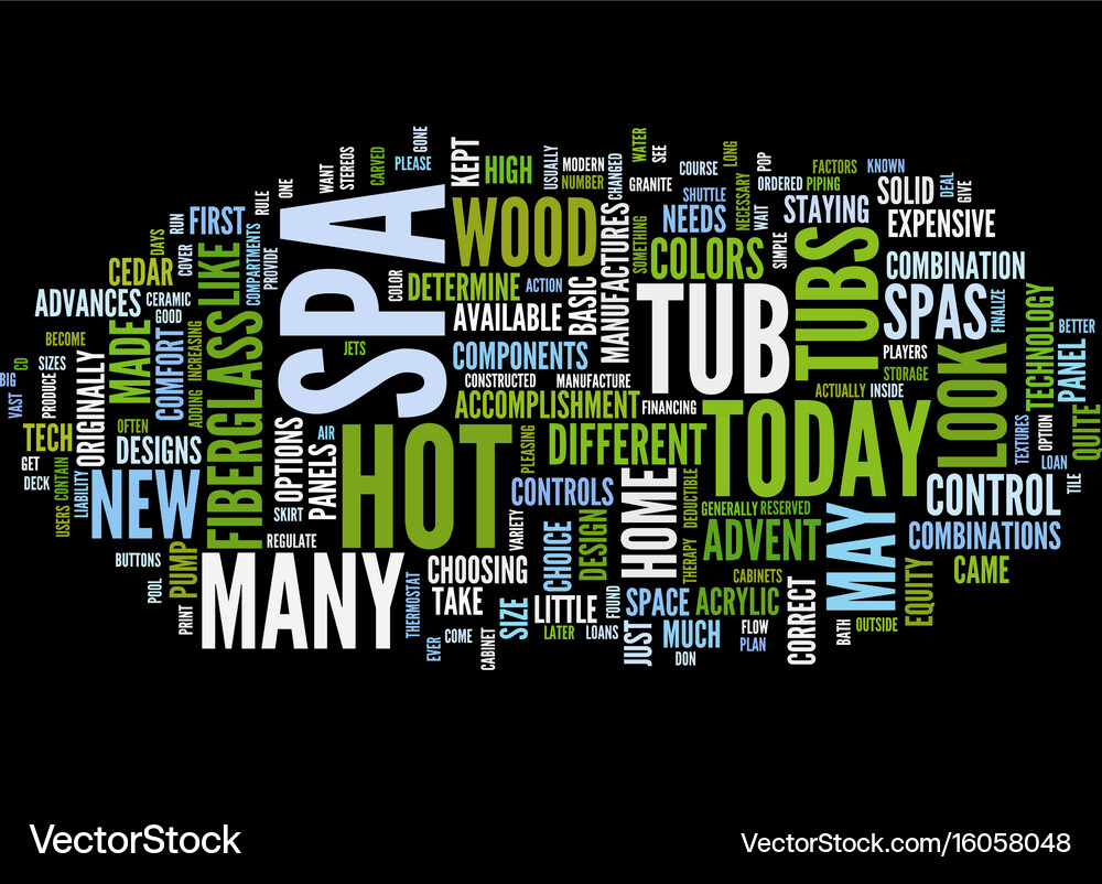 The make up of a spa text background word cloud Vector Image
