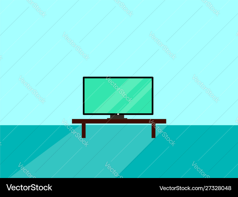 Tv set on white background Royalty Free Vector Image