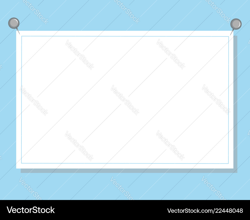 White paper on blue background for text Royalty Free Vector