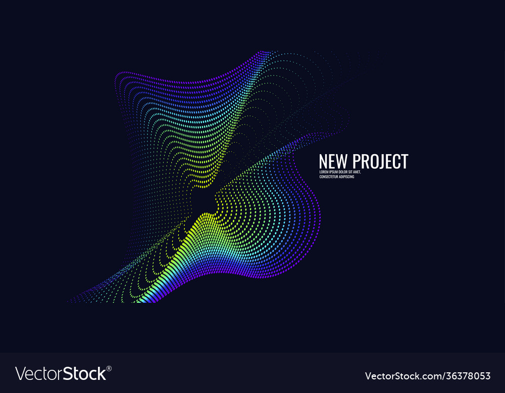 Abstract background with dynamic waves Royalty Free Vector