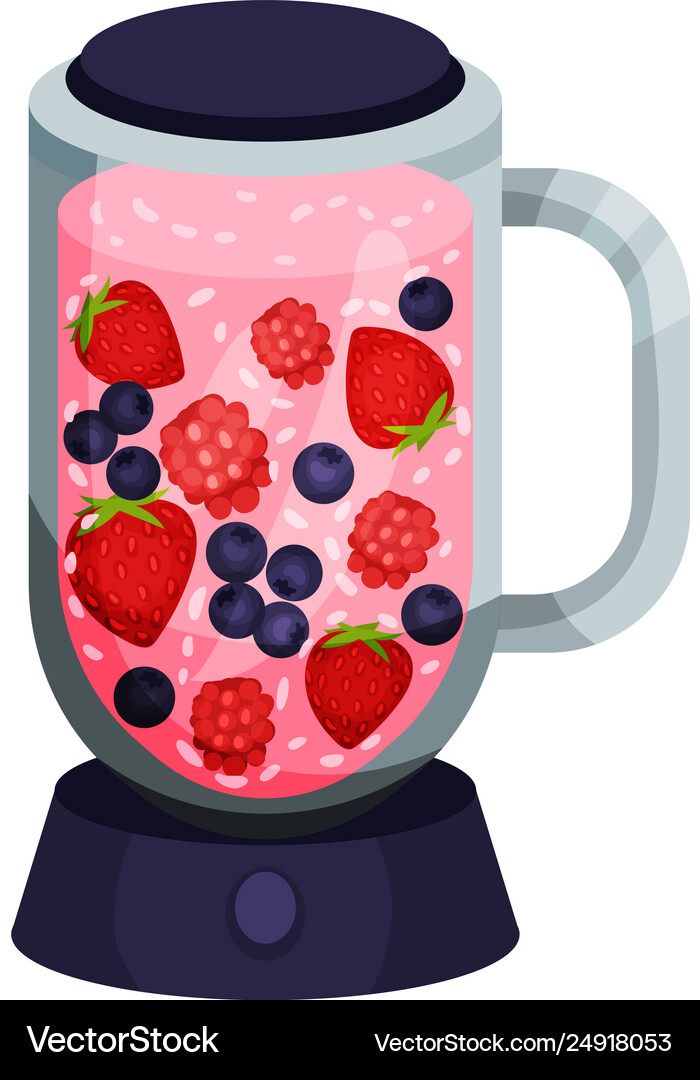 Cocktail with raspberries strawberries Royalty Free Vector
