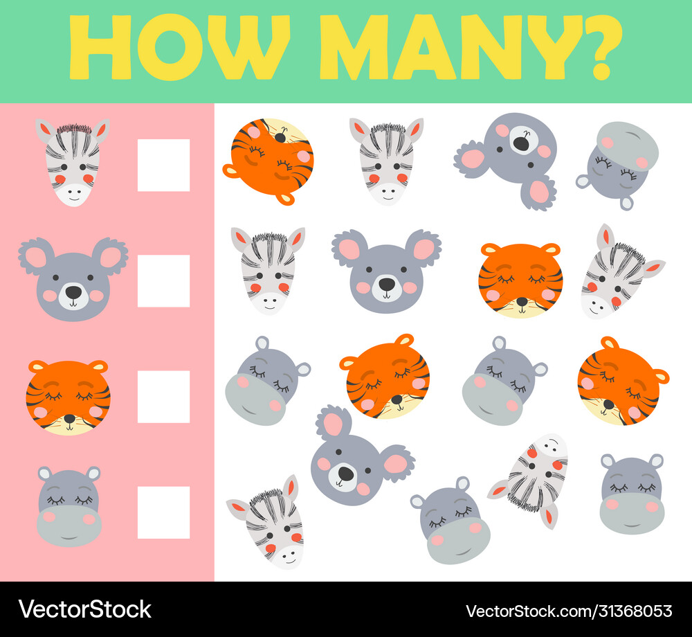 Counting game for preschool children educational Vector Image