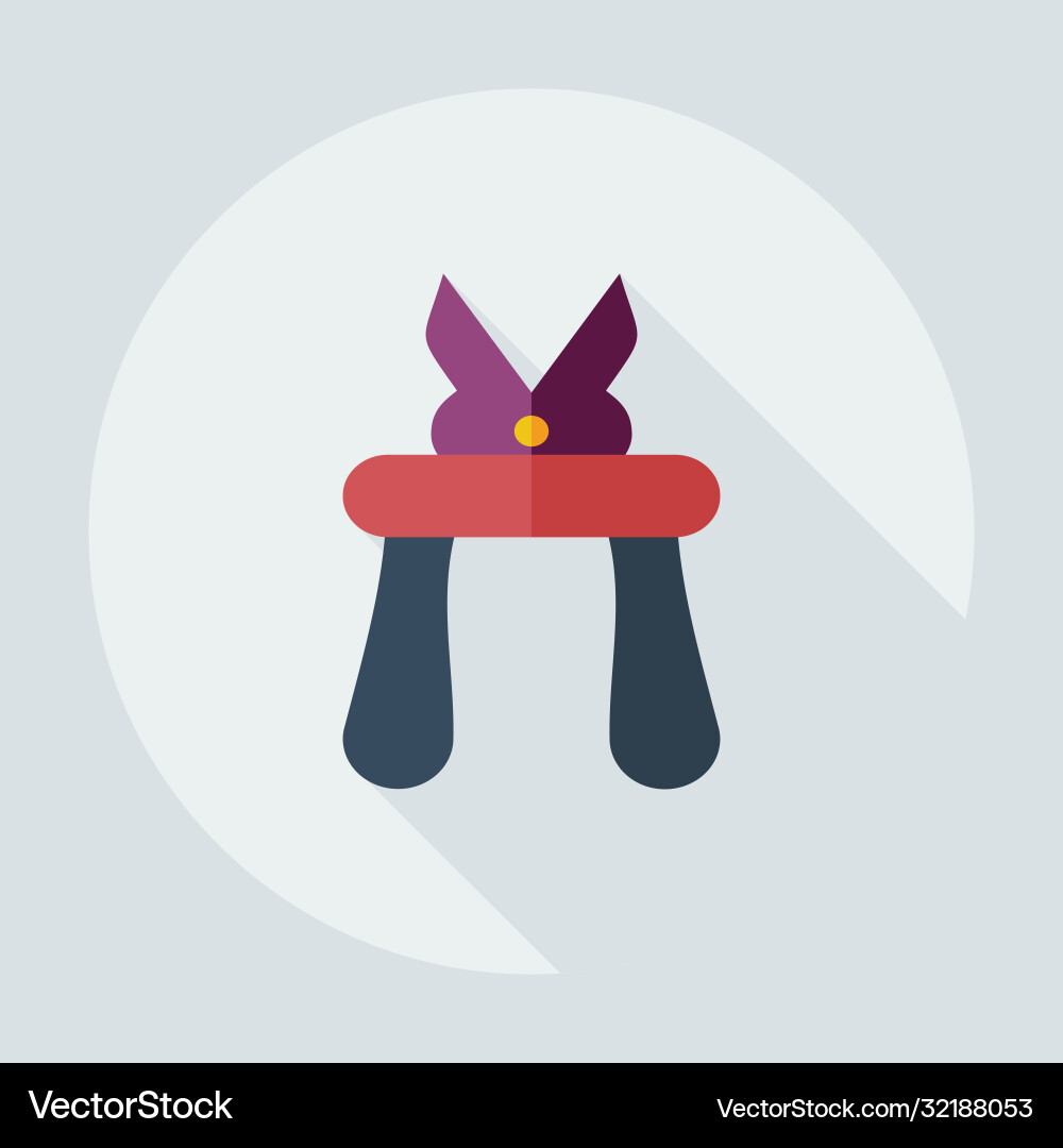 Flat modern design with shadow icons metal shears Vector Image