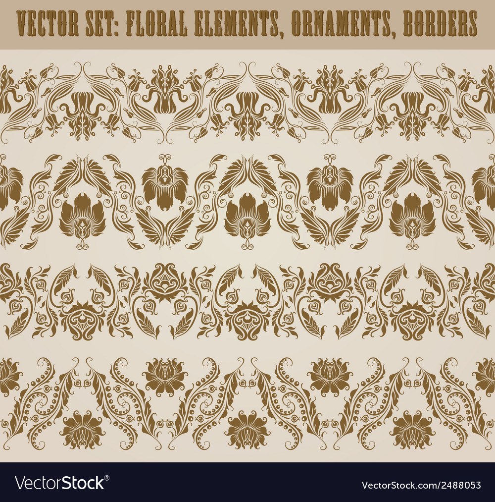 Horizontal elements decoration Royalty Free Vector Image