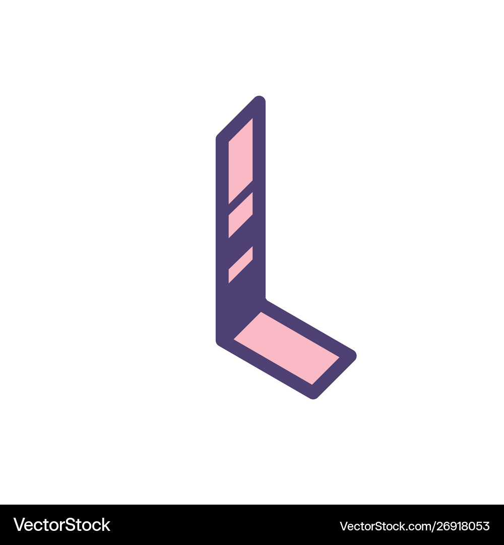 Logo sign letter l linear outline icon Royalty Free Vector