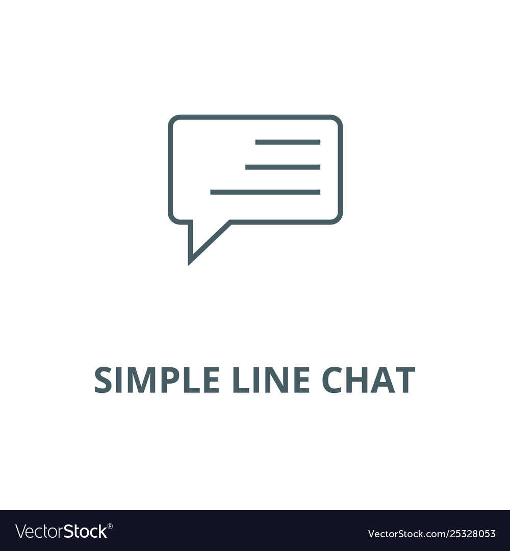 Simple line chat icon linear concept Royalty Free Vector