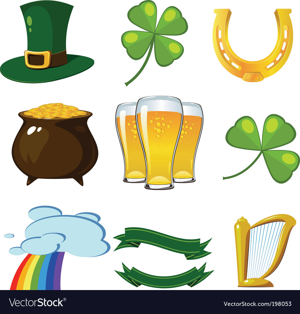 St patrick set Royalty Free Vector Image - VectorStock
