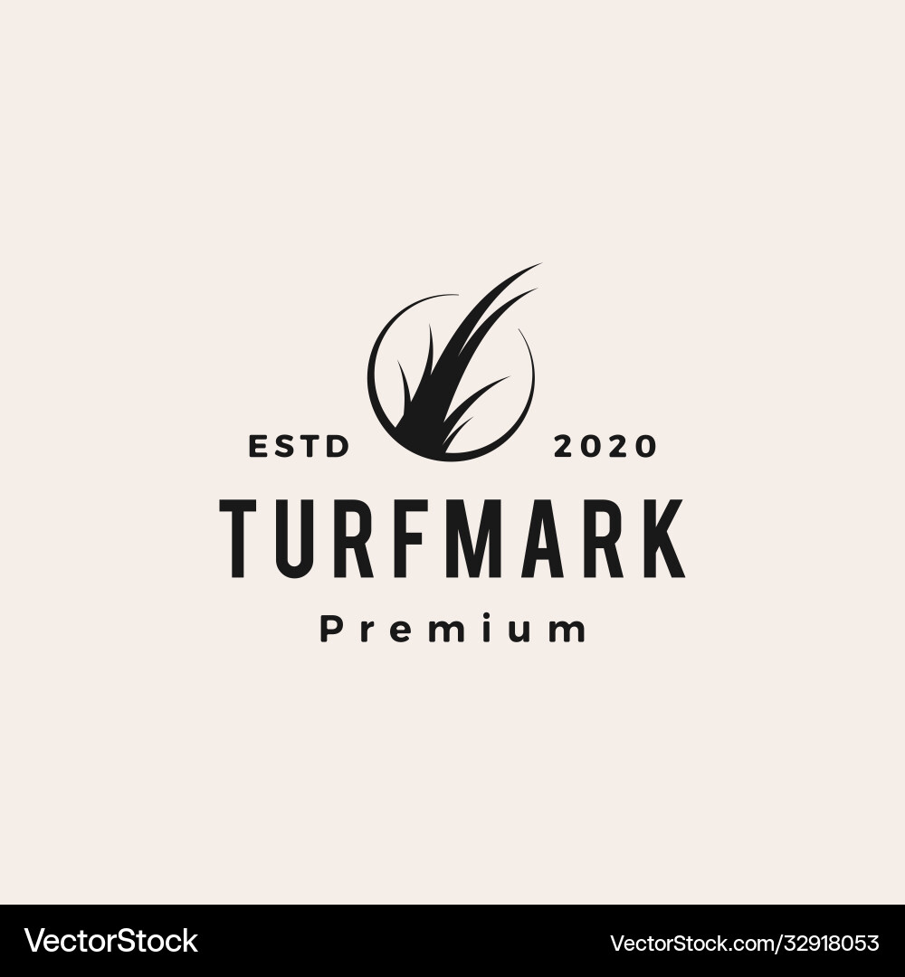 Turf hipster vintage logo icon Royalty Free Vector Image
