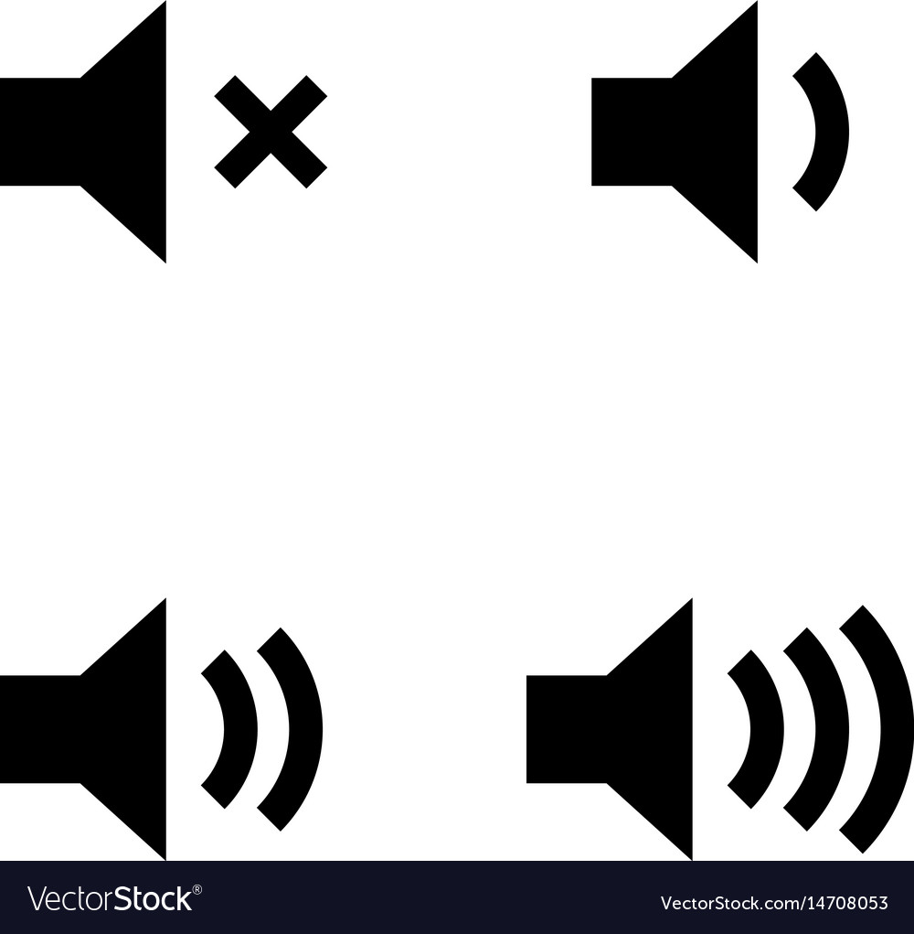 Volume the black color icon Royalty Free Vector Image