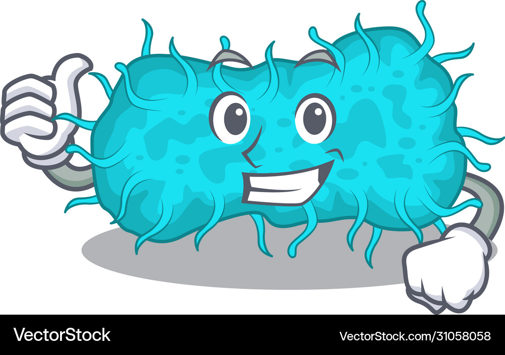 Bacteria prokaryote cartoon character design Vector Image
