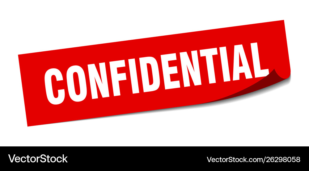Confidential sticker confidential square isolated Vector Image