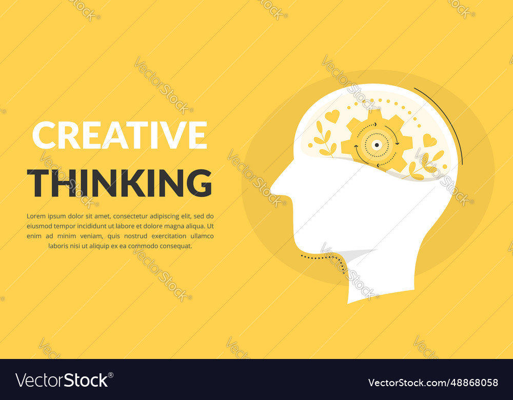 Creative thinking Royalty Free Vector Image - VectorStock
