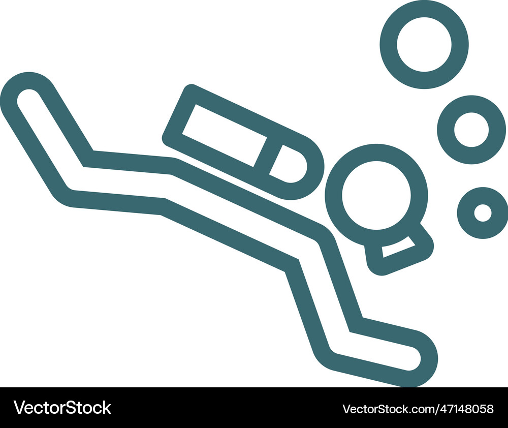 Scuba diving sign icon thin line scuba diving Vector Image