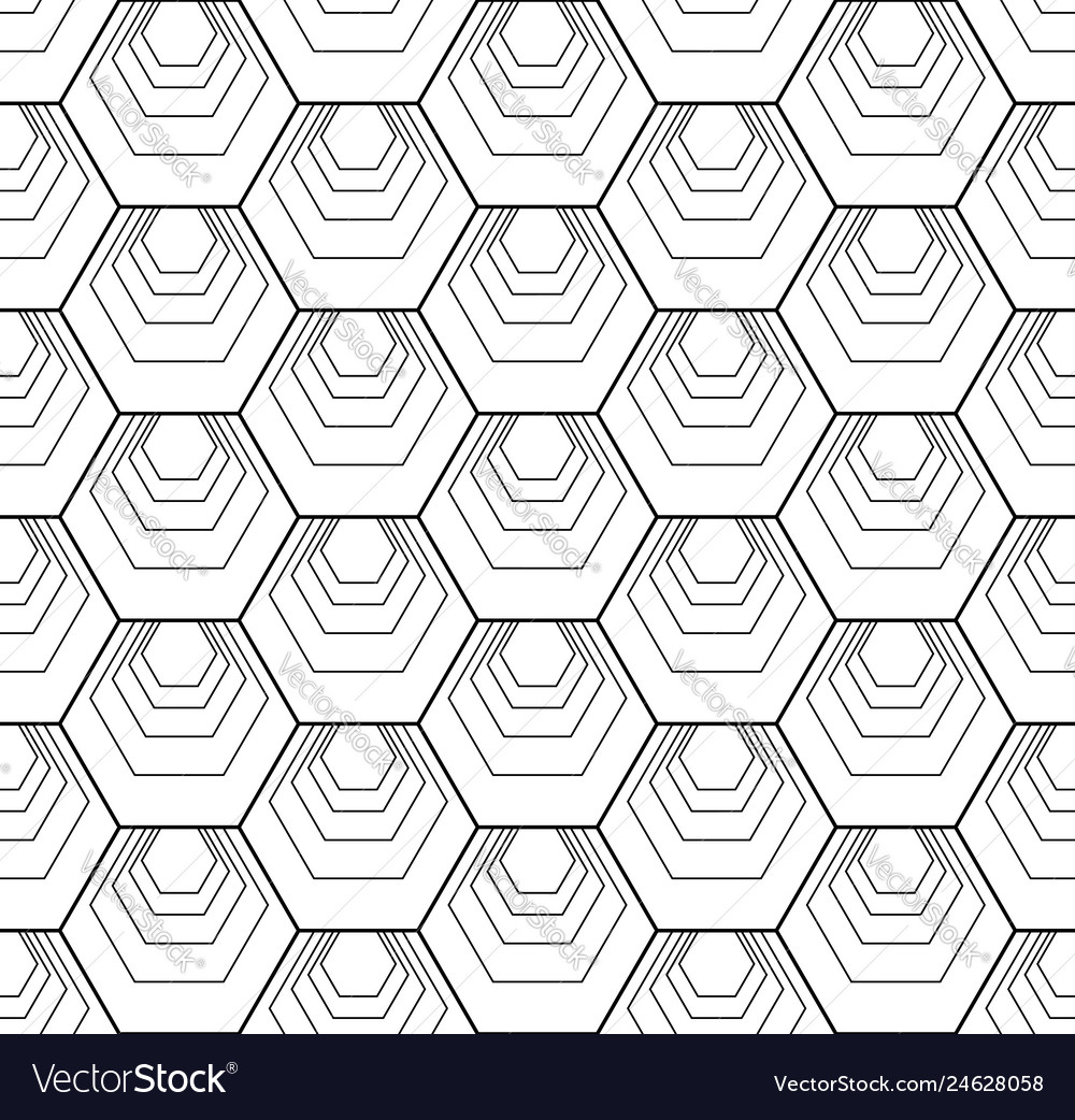 Seamless hexagons pattern Royalty Free Vector Image