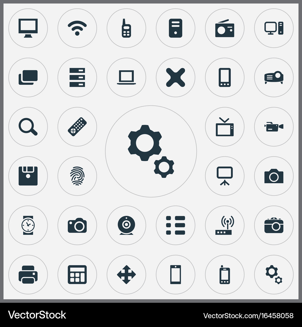 Set of simple device icons Royalty Free Vector Image