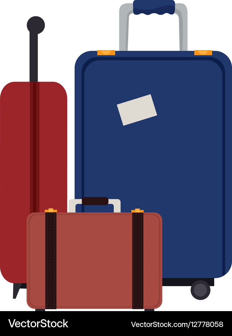 Suitcase travel isolated icon Royalty Free Vector Image