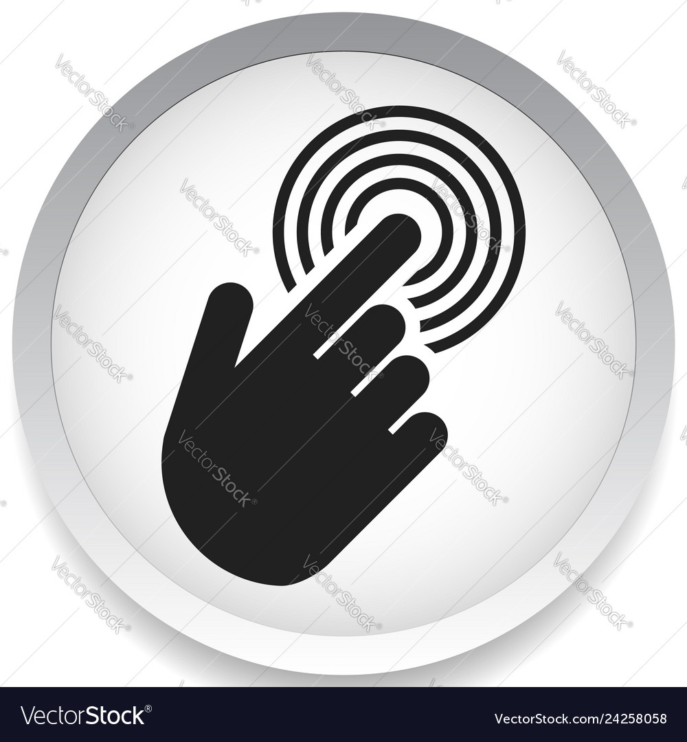 Tapping touchscreen on interface mobile phone icon