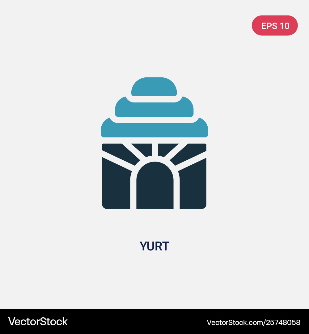 Two color yurt icon from sauna concept isolated Vector Image